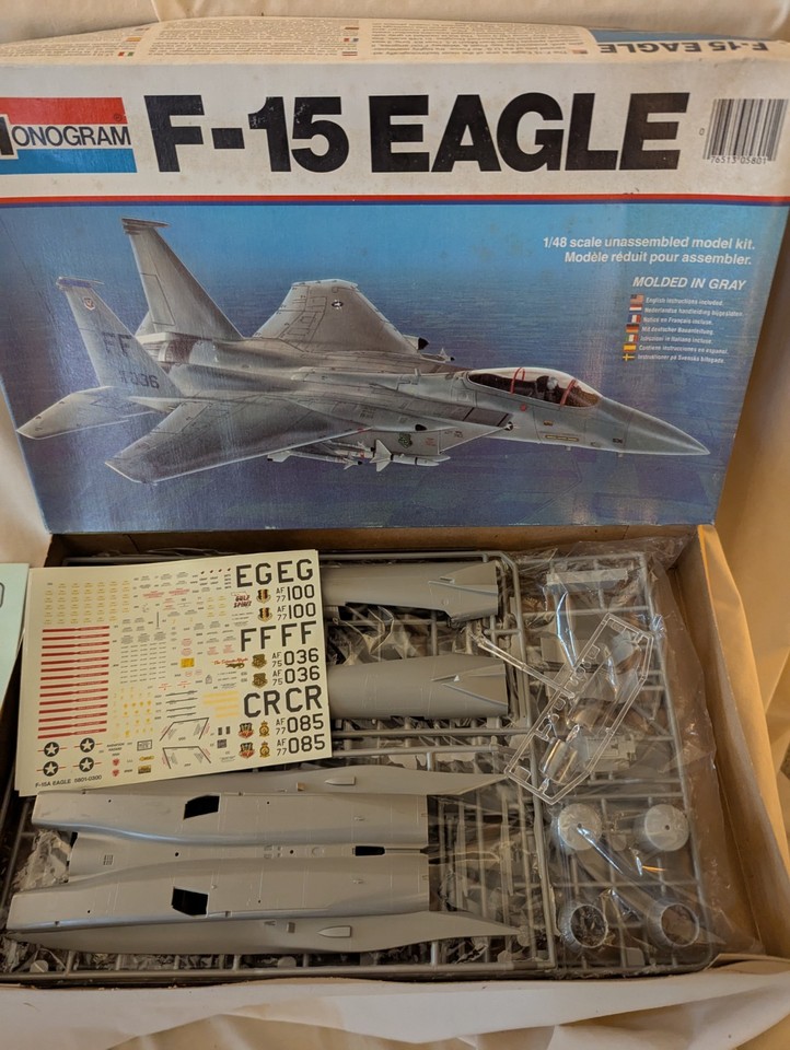 Monogram F-15 Eagle Kit 5801 * With Additional Items | eBay
