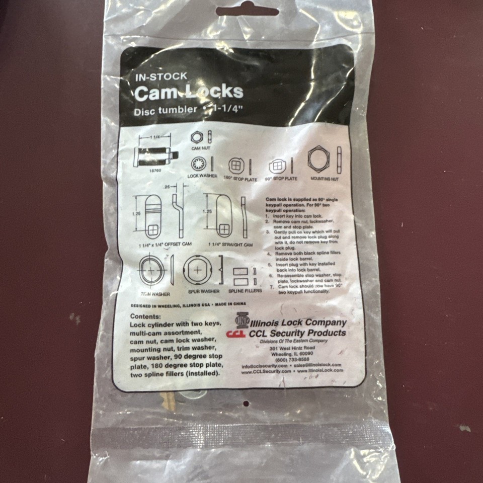 CAM LOCK B15760 CCL Security Products B15760KD / CL00200 | eBay