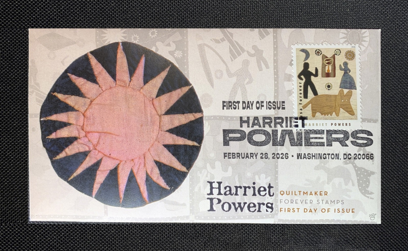 2026 Harriet Powers Forever Stamps Series 2 Cachets FDC Set of 4