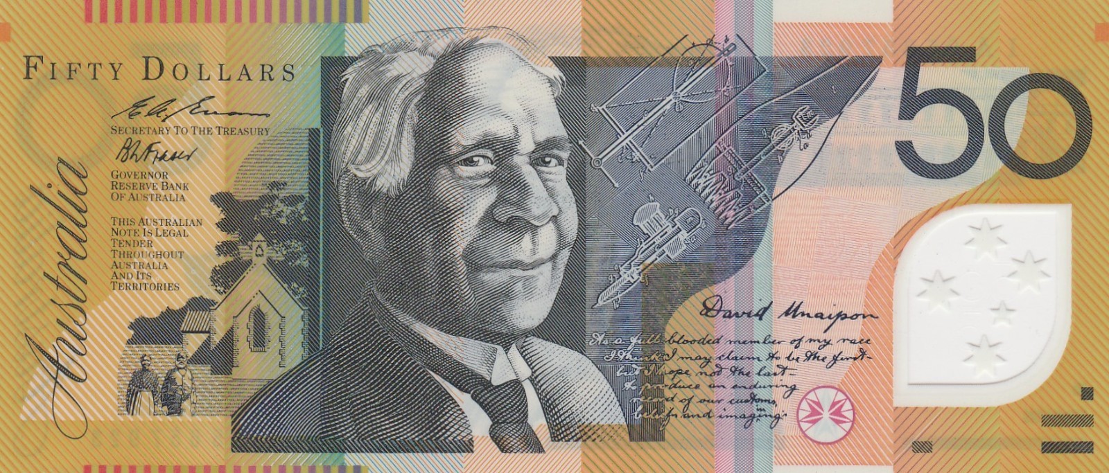 1995 Australia $50; Fifty Dollars; Fraser/Evans UNCIRCULATED Note IA ...