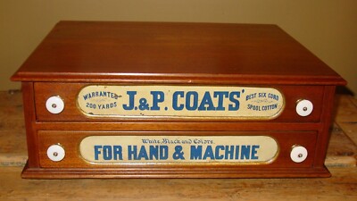 Two drawer J & P Coats spool thread cabinet-----16224 | eBay