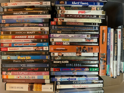 Lot of 100 Used ASSORTED DVD Movies - 100 Bulk DVDs - Used DVDs Lot ...