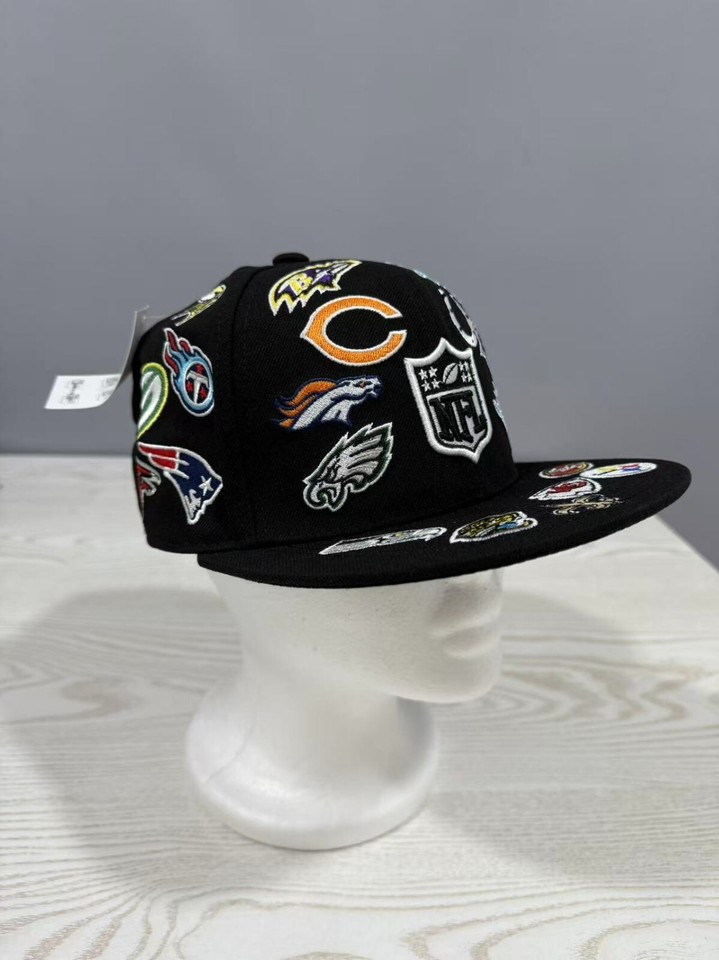 Men's NFL All-Team side patch Black 59FIFTY multi-color fitted hat | eBay