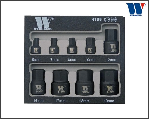 Werkzeug - Stubby Allen Key Set H6 - H19 mm Internal Hex Impact Socket ...