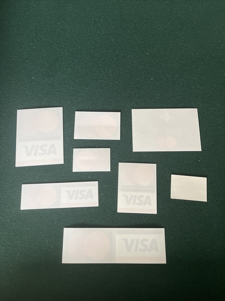 8 Visa MasterCard Decal Stickers For Retail Store Storefront Restaurant ...