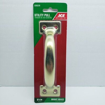 ACE Utility Pull handle Bright Brass 6-1/2" #5293378 | eBay
