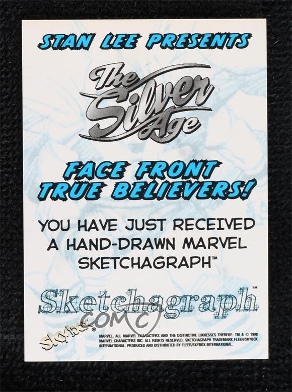 1998 Skybox Marvel: Silver Age Sketchagraphs 1/1 Dan Schaefer Auto Sketch | eBay