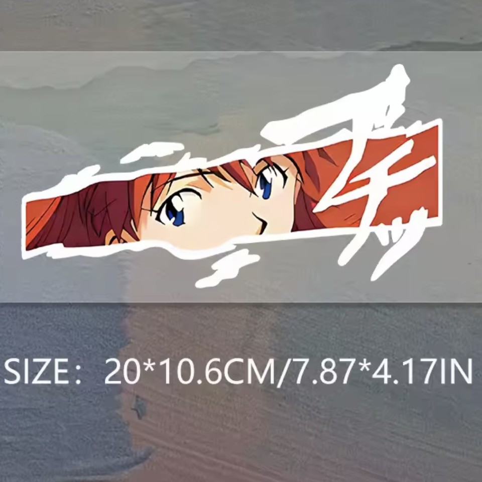 2PCS Neon Genesis Evangelion Anime Stickers Rei Ayanami Asuka EVA DIY ...