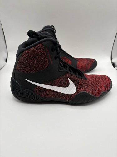 Rare Nike Tawa Flyknit Wrestling Boxing MMA Shoes Black Red Orbit Mens ...