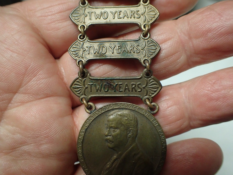 Rare Theodore Roosevelt: Panama Canal Service Medal by Victor David ...