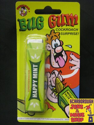 Snappy Chewing Gum w. Insect ~ Classic Joke Novelty ~ Fake Cockroach ...