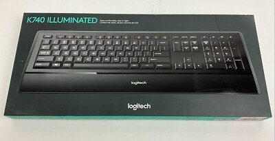 New in the Box Logitech K-740 illuminated Wired Keyboard Y-UY95 ...