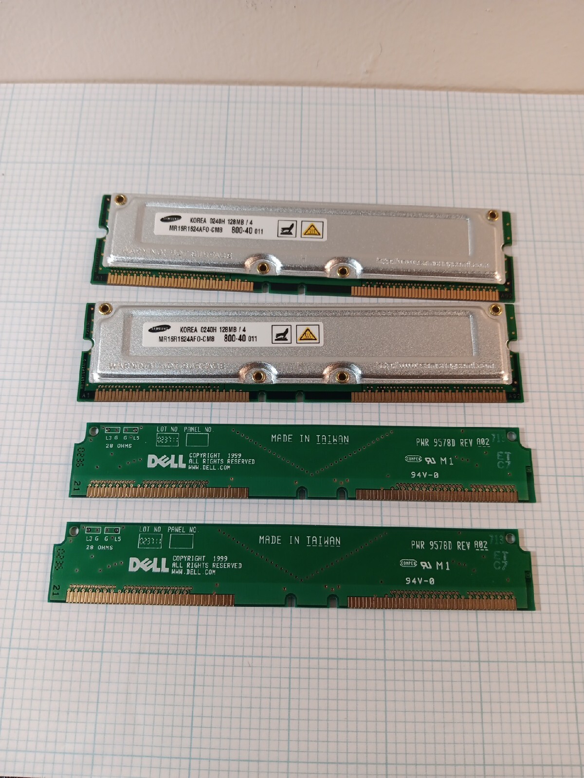 Samsung 128MB RIMM RDRAM Memory (MR16R1624AF0CK8) for sale online | eBay