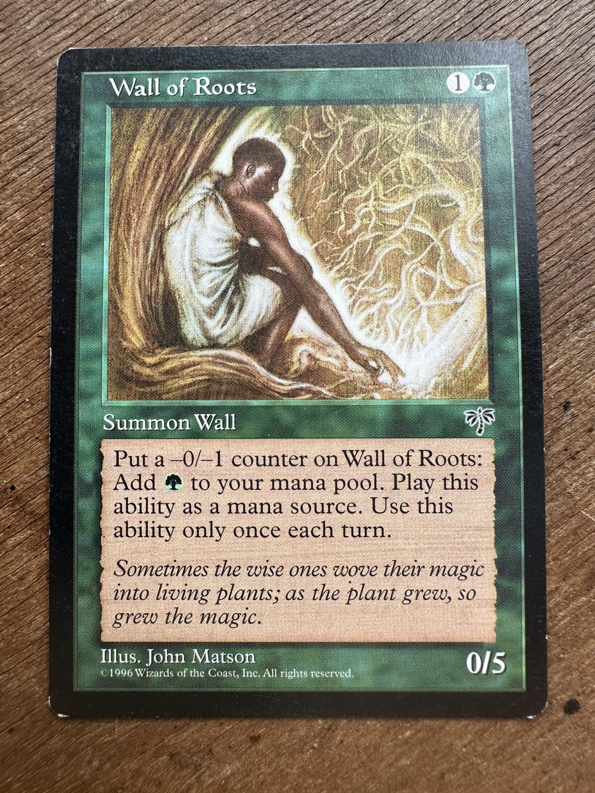 Wall of Roots (MTG- Mirage) Light Play Normal Magic The Gathering | eBay