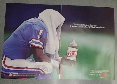 Diet Coke Warren Moon Print Ad 1990 16x11 Great To Frame | eBay