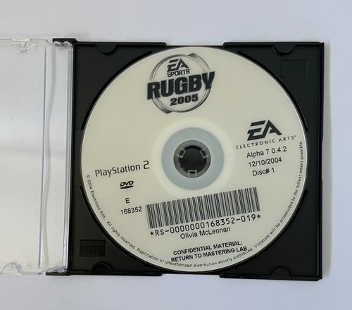 EA Sports Rugby 2005 Alpha Sony PlayStation 2 PS2 Pre-release ...