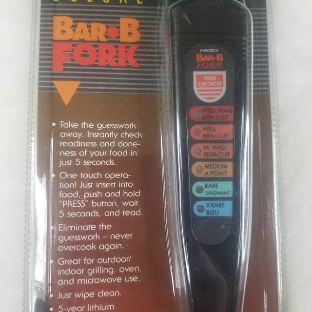 Maverick Deluxe Electronic Food Probe Thermometer Bar B Fork Model Et-5 ...