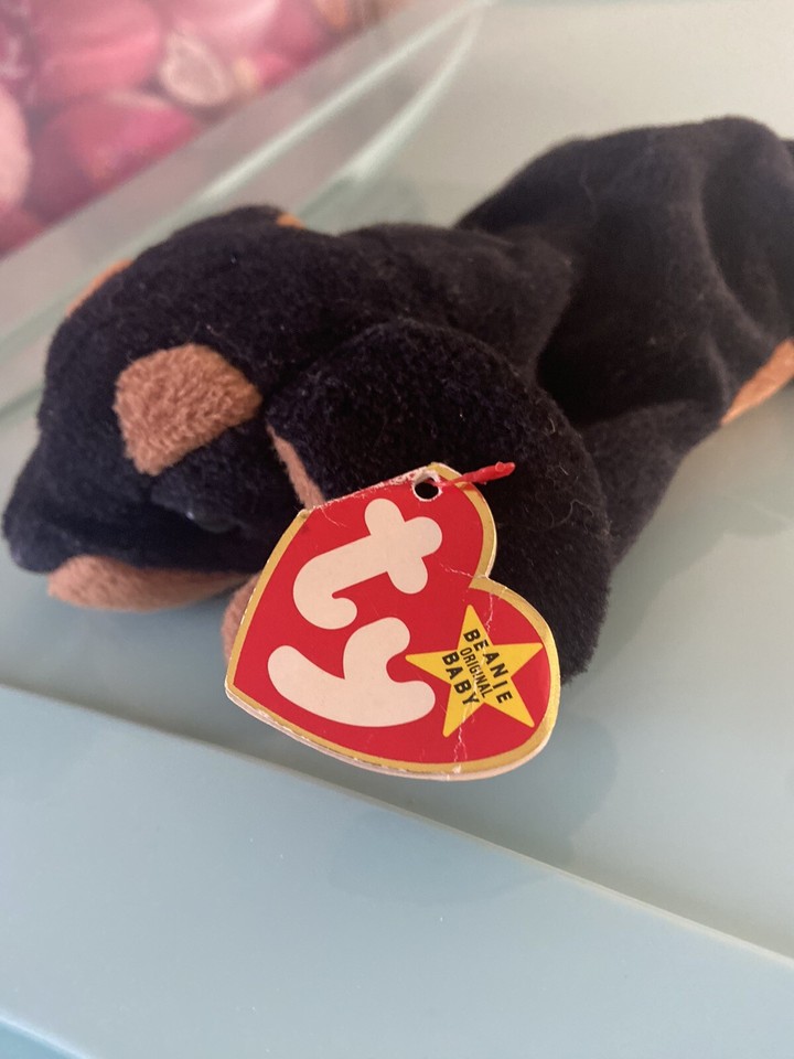 Retried original Ty Beanie Baby DOBY the Dobermann Pinscher dog | eBay