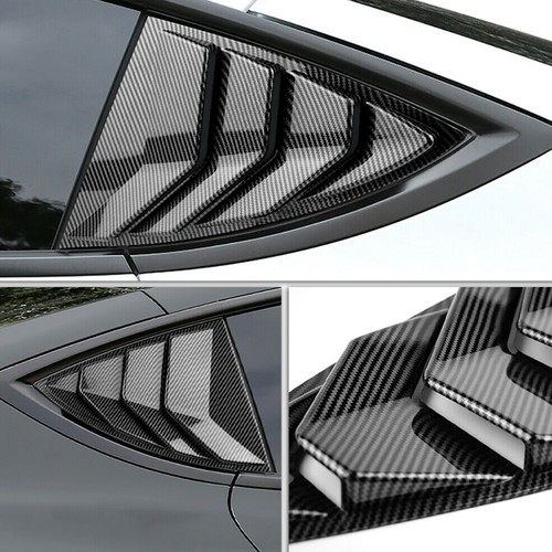 Carbon Fiber Rear Window Louver Shutter Cover For Tesla Model 3 2017 ...