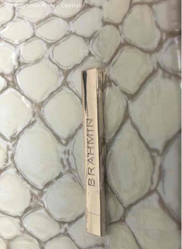 Brahmin Womens White Blue Leather Katie Shell Adjustable Strap ...