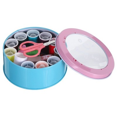 3 Sets of Round Iron Sewing Thread Case Needle Thread Tape Sewing Kit ...