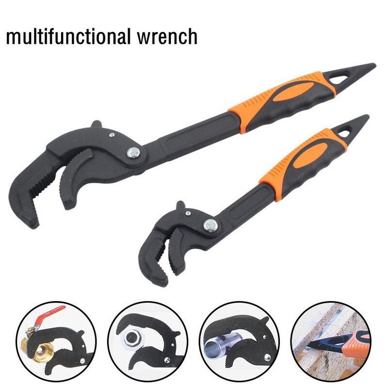 Self Adjusting Multi-function 2 Pcs Universal Wrench Set Power Grip ...