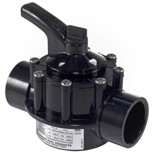 Hayward PSV 2 Way Valve 40mm PSV2S - PVC Pool Diverter Valve, Black ...