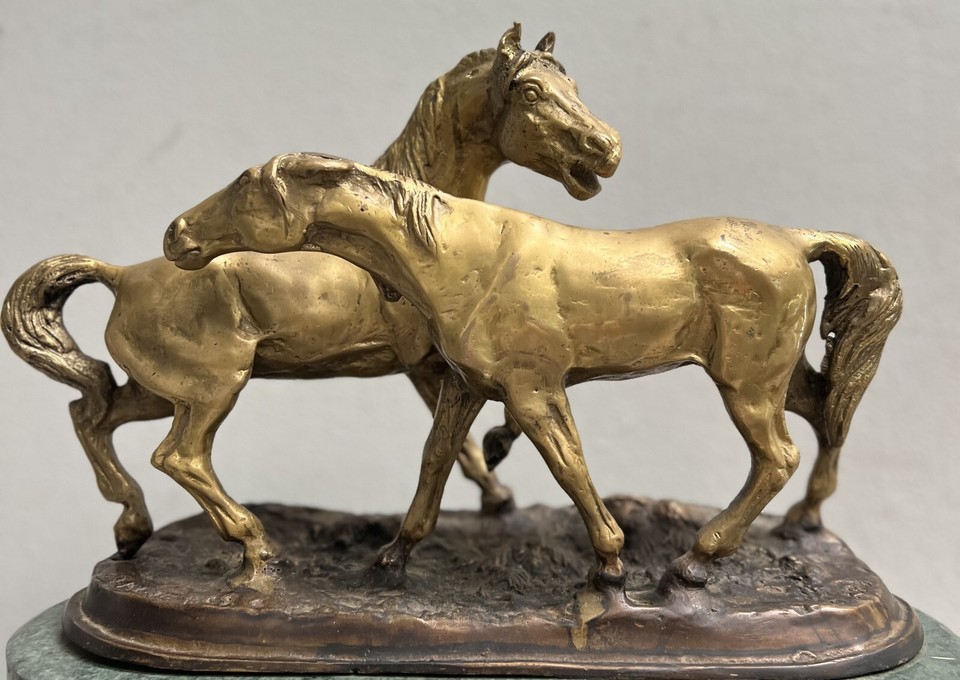 Pierre Jules (P.J.) Mene (1810 - 1879) "L'ACCOLADE" Stunning Statue ...