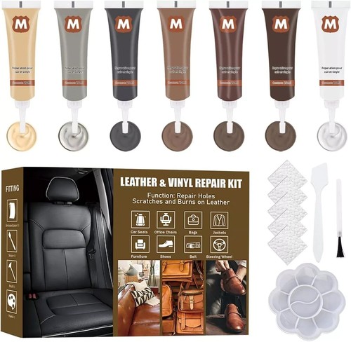 Leather Repair Paint Gel, Leather Repair Kit for Furniture, 7 Colors ...