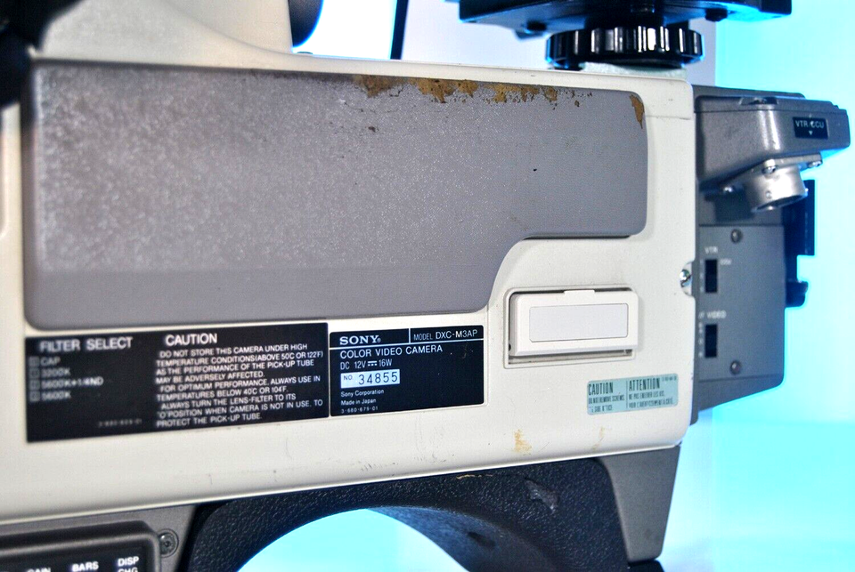 Working Broadcast Vintage VIDEO CAMERA SONY DXC-M3A + VO 4800PS Umatic ...