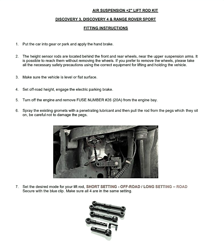 LAND ROVER LR3 LR4 / DISCOVERY 3/ 4 FULLY ADJUSTABLE SUSPENSION LIFT ...
