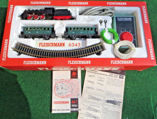 Fleischmann 6345 Starter Set Vintage Train Track Trafo Original Boxed ...