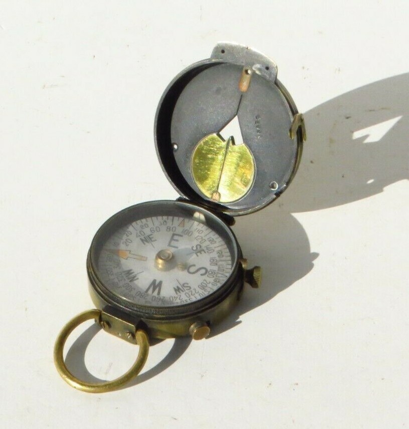 WWI VINTAGE US ENGINEER CORPS BRASS COMPASS CRUCHON & EMONS CA 1918 | eBay