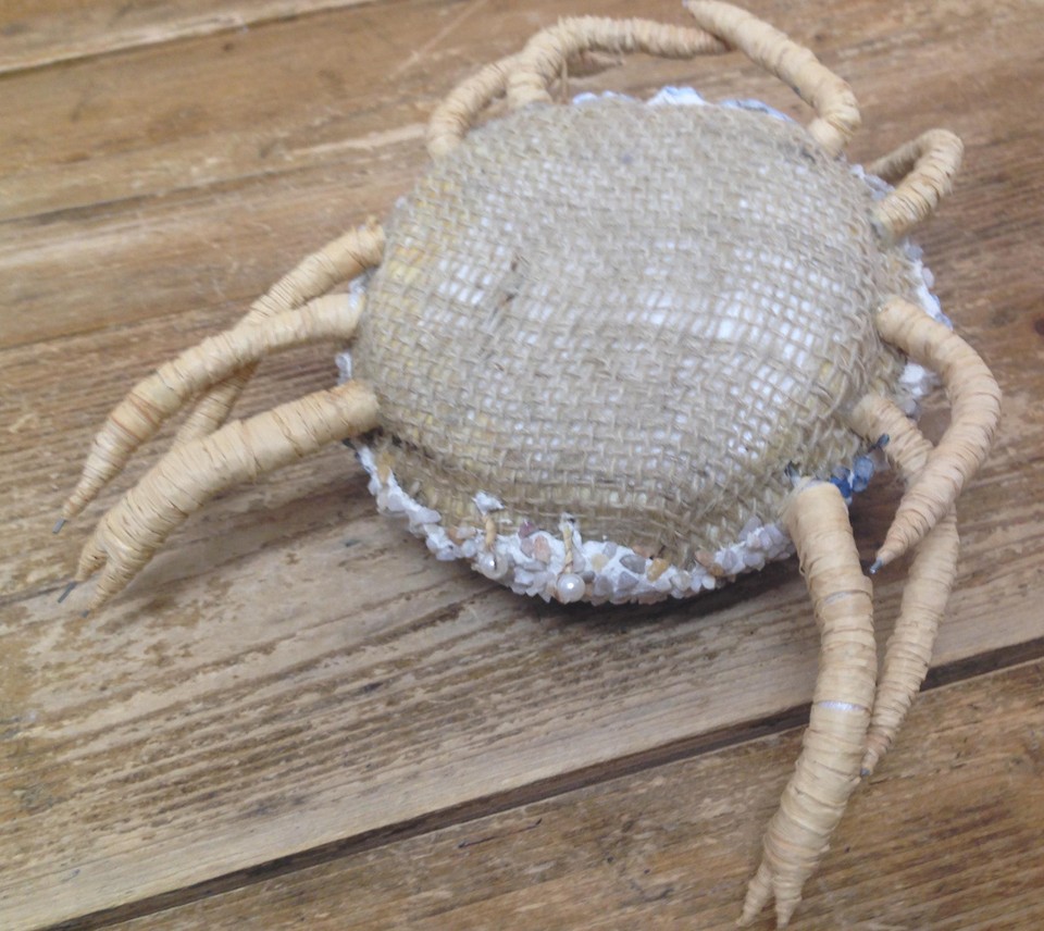 Beach Crab Figurine Straw Rocks Sea Shells Decor Shellfish Darling ...