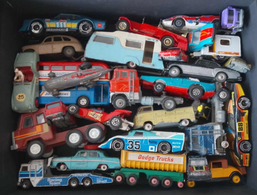 ORIGINAL VINTAGE DIECAST JOB LOT CARS TRUCKS etc DINKY CORGI MATCHBOX ...