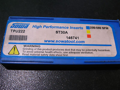 Sowa TPU222 ST30A Carbide Inserts - NOS Open Box Qty 4 | eBay