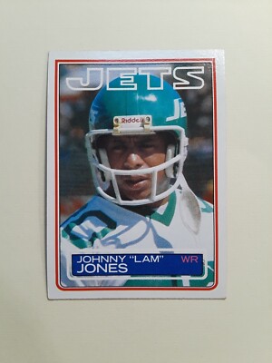 1983 Topps Johnny "Lam" Jones #345 football card New York Jets | eBay