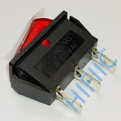 DEFOND DRD-1112 Power On Off Rocker Switch 3 Pin Red Lamp 15(3)A 250VAC ...