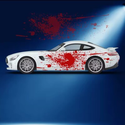 Blood Splatter Car Decal; Car Decal For All Cars; Universal Fit h Both ...