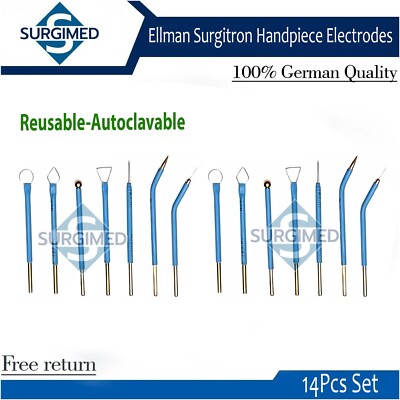 14pcs Premium Ellman Surgitron Reusable RF Electrodes – Surgical Tips ...