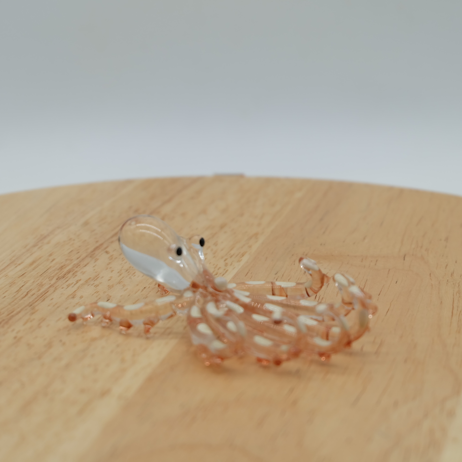 Small Octopus Hand Blown Clear Glass Sea Creature Collectible Figurine ...