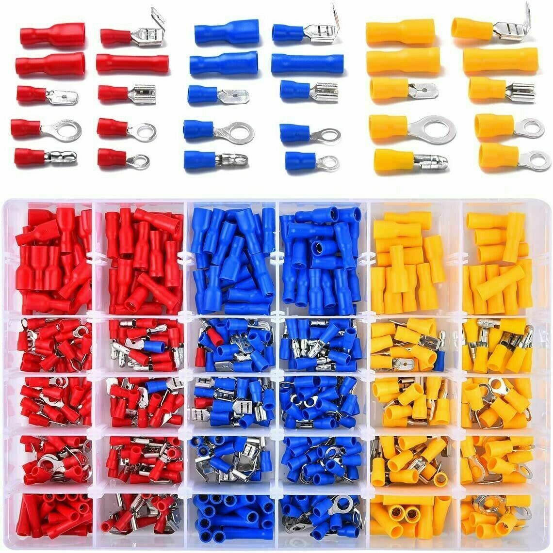 480 tlg Kabelschuhe Sortiment Box Auto KFZ Steckverbinder Set ...