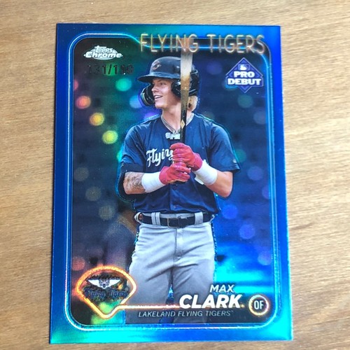 2024 Topps Pro Debut Max Clark Blue Refractor Parallel Tigers /150 | eBay