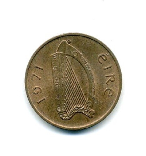 1971 Ireland Eire 1 Penny 1 Cent Irish Coin | eBay
