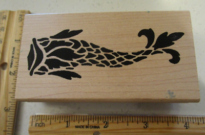 KOI FISH MW RUBBER STAMP-INDIGO INK | eBay