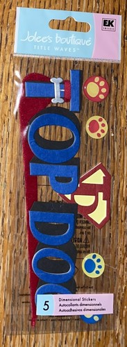 RARE Jolees Top Dog Title TD PUPPY Paw Print Pet 3D Puppies Scrapbook ...