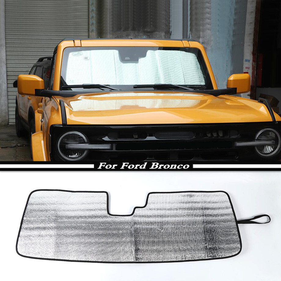 For 2021-2023 Ford Bronco Car Windshield Sun Shade Visor Blocks UV Rays ...