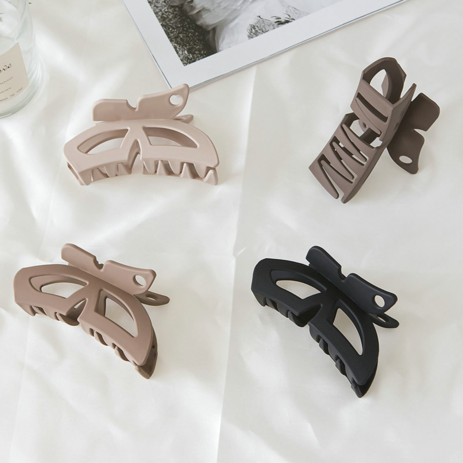 Large Catch Clip Spring Design Decorative Thick Thin Hair Grip Clip ...