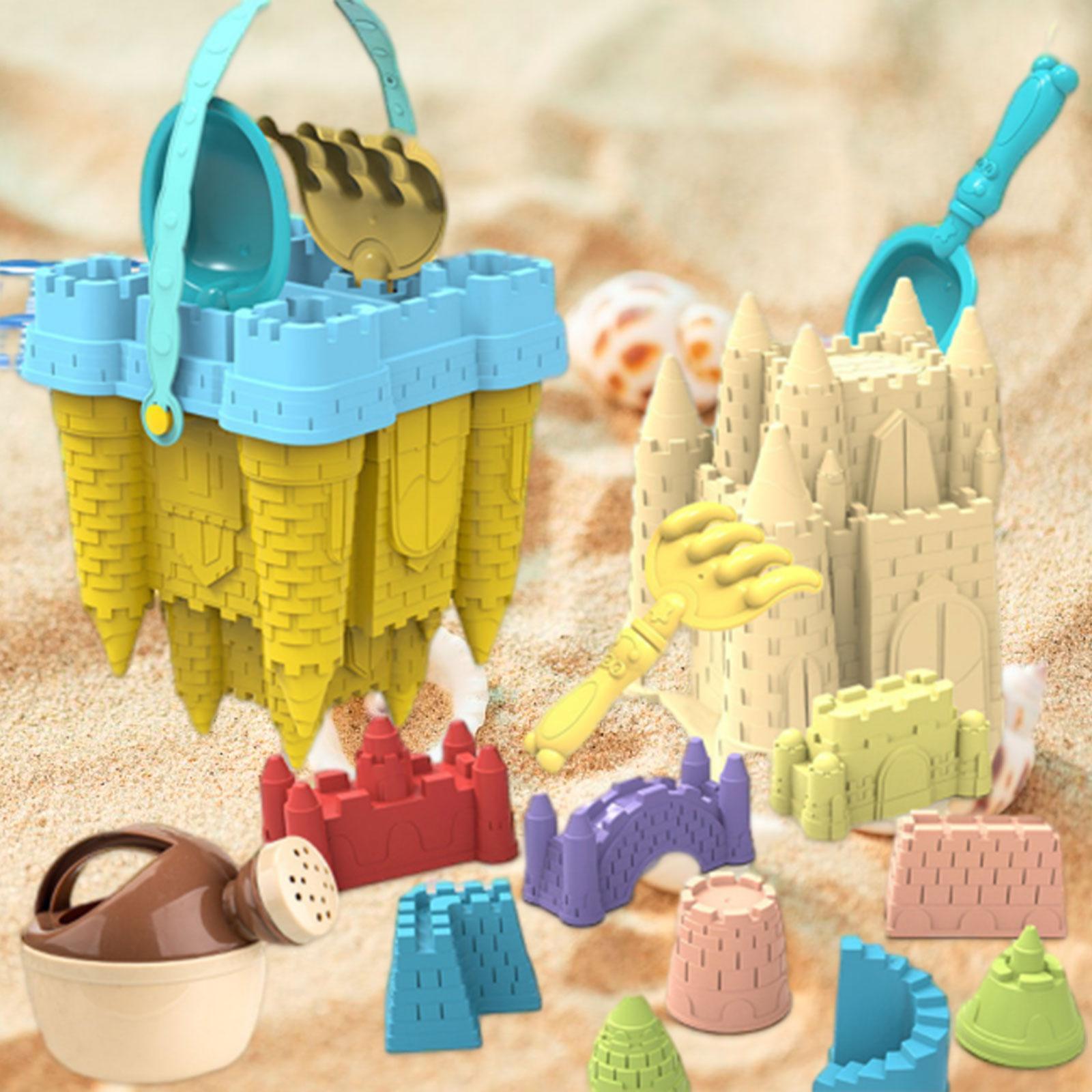 14 Pieces Sand Castle Mould for Kids Buckets for Beach Travel | eBay