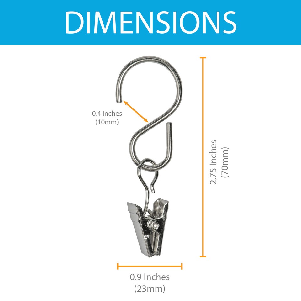 25 pcs Curtain Clips w/ Hook for Curtain, Photos, Home Decoration ...